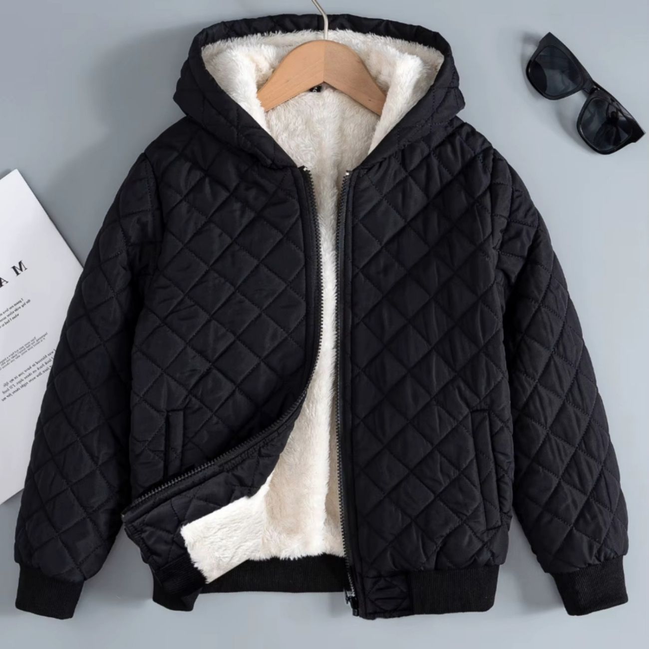 Polaire enfant matelassée à capuche • Mon polaire